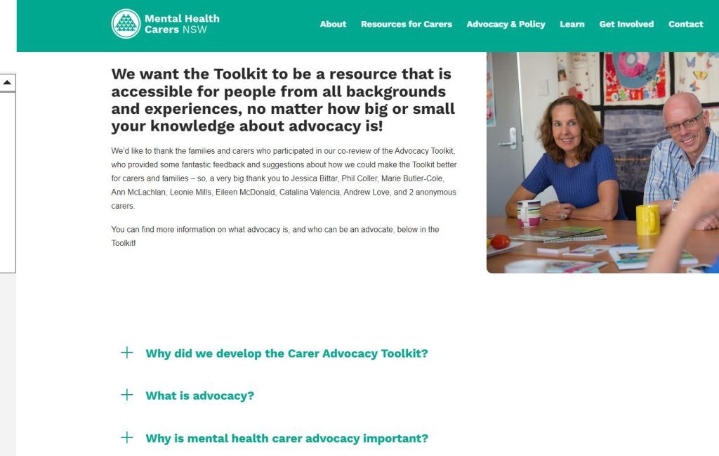 Carer Advocacy Toolkit - Mental Health Carers NSW - Finding North